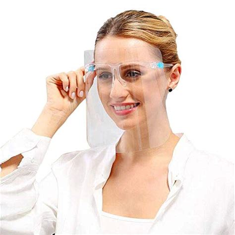 Starhig 10 Pcs Face Shields With Glasses Frame Protective Want It All