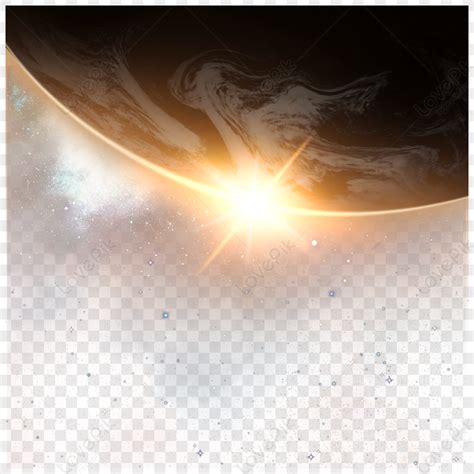 빛 효과 일출 공간에서 본 배경입니다 우주 일러스트 하늘 조명 효과 우주 행성 Png 일러스트 무료 다운로드 Lovepik