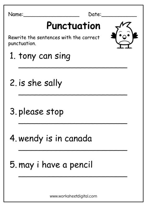Punctuation Marks Worksheet Digital 1 Teacher Made Resources