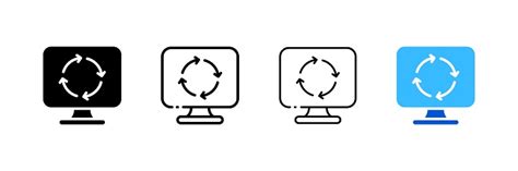 arrows in a circle on a computer screen different styles computer