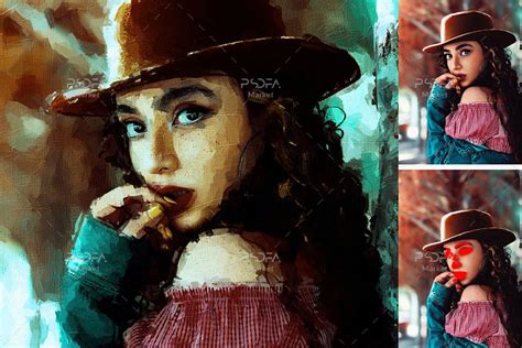 تبدیل عکس به نقاشی رنگ روغن روی بوم در فتوشاپ کد محصول 63118