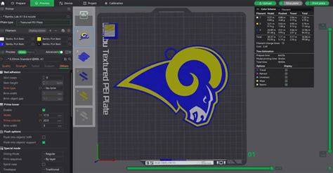Los Angeles Rams Old Logo Big Emblem And Chainlink Free 3d Print