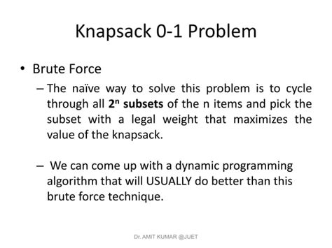 dynamic programming knapsack 0 1 pdf computing technology and computing