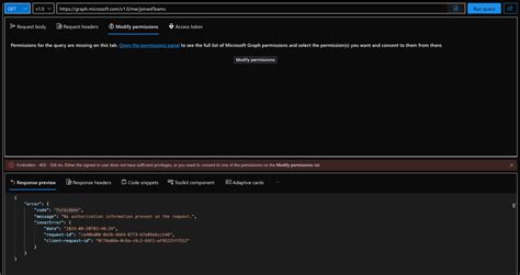 Get 403 Forbidden No Authorization Information Present On The Request When I Try To Get
