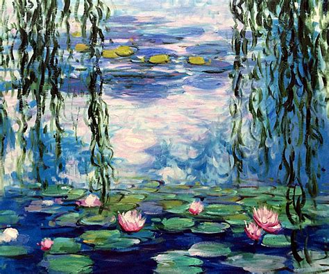 Water Lilies Detailed View Claude Monet Oil Painting Reproduction