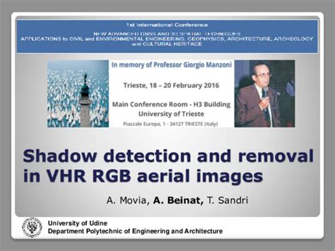 Pdf Shadow Detection And Removal In Vhr Rgb Aerial Images Alberto Beinat