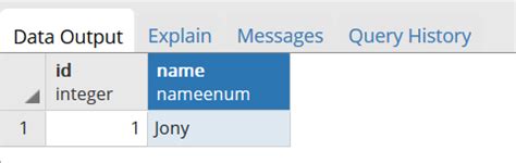 How Can I Create A Table With One Column Of Enum Datatype In Postgresql Database Stack Overflow