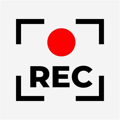 녹음 버튼 아이콘 벡터 일러스트 레이 션 프리미엄 벡터