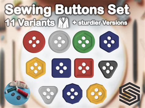 Buttons Collection Makerworld Download Free 3d Models