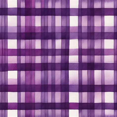 Premium Ai Image Detailed Purple Checkered Fabric Clothing Material