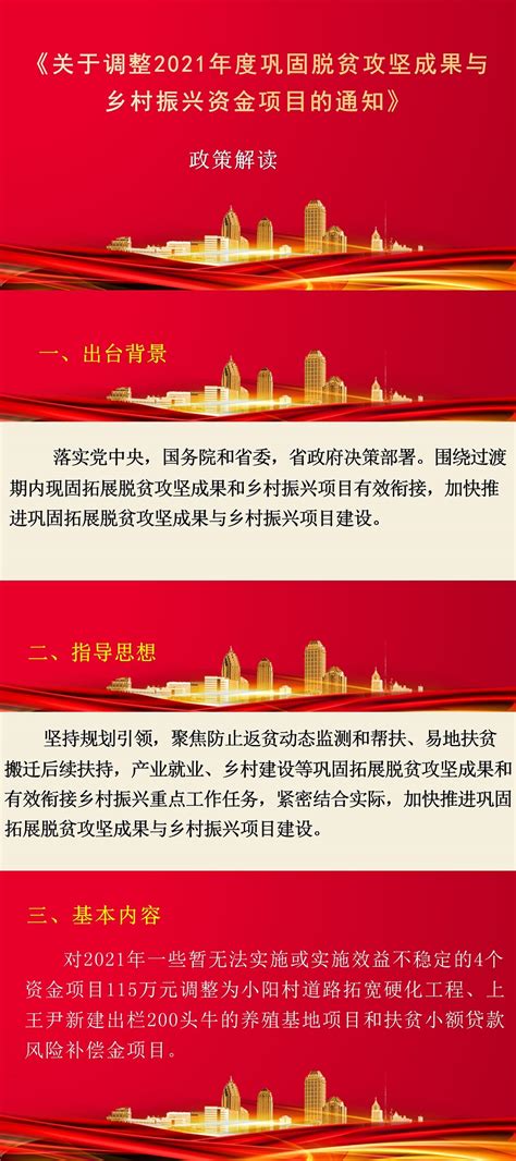 【图解】关于调整 2021 年度巩固拓展脱贫攻坚成果与 乡村振兴资金项目的通知 稷山县人民政府门户网站