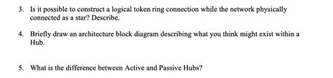 Solved Is It Possible To Construct A Logical Token Ring Chegg