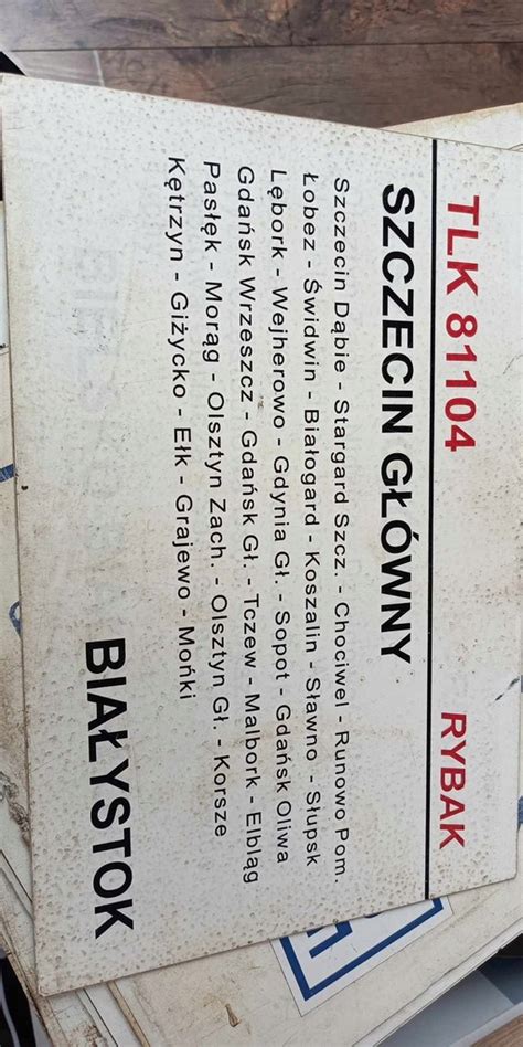 Tablica Relacyjna Pkp Ic Tlk Rybak 14585847564 Oficjalne Archiwum Allegro