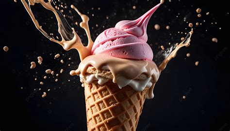 어두운 배경에 아이스크림이 튀다 아이스크림 스플래시 아이스크림 튀김 배경 일러스트 및 사진 무료 다운로드 Pngtree