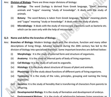 Adamjee Coaching Introduction To Biology Detailed Question Answers Biology 9th