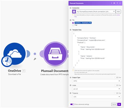 Create Document From PPTX Template In Make Plumsail Documents Documentation