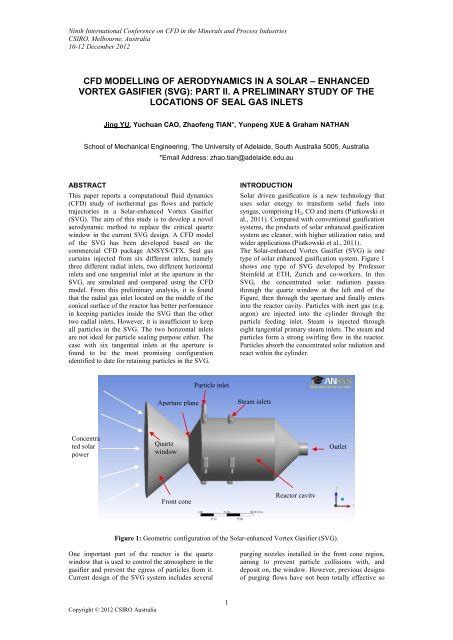 CFD MODELLING OF AERODYNAMICS IN A SOLAR ENHANCED