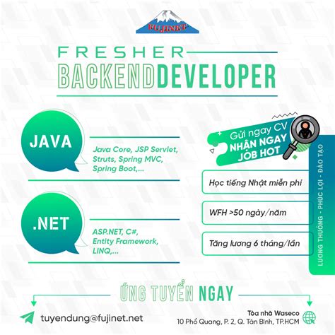 Tuyển Dụng Fresher Developers Netjava Fujinet Systems Jsc
