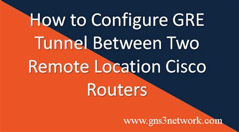 How To Configure GRE Tunnel Between Cisco Routers GNS3 Network