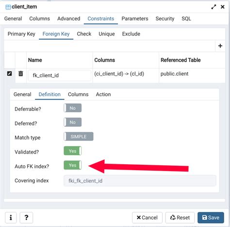 Postgresql What Is The Use For Auto Fk Index In Pgadmin Stack Overflow