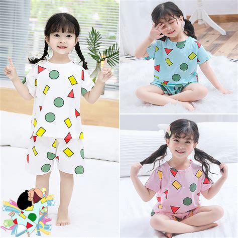 儿童蜡笔小新同款睡衣男女宝宝短袖套装亲子装家居服男孩卡通衣服 阿里巴巴