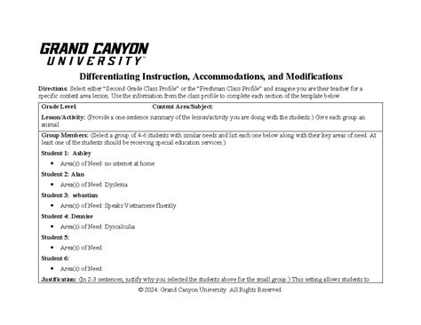 SPD 208 RS T6 Differentiating Instruction Class Profiles Strategies Studocu