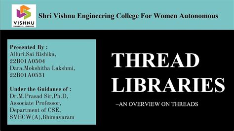 Thread Libraries Youtube