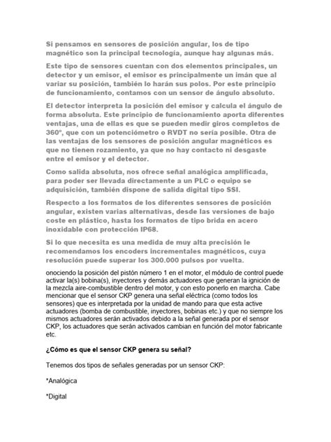Sensores De Posición Angular Pdf Electromagnetismo Voltaje