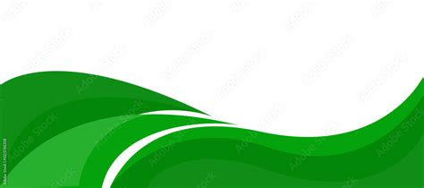 Header Footer Green Curve Abstract Style Border Frame Vector Illustration Banner Background