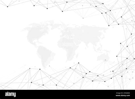 Abstract Plexus Background With Connected Lines And Dots Wave Flow