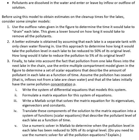 Solved The Problem A Simple Mathematical Model That Can Be Chegg