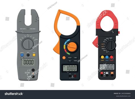 Current Sensor Clamp Meter Digital Multimeter Stock Vector Royalty
