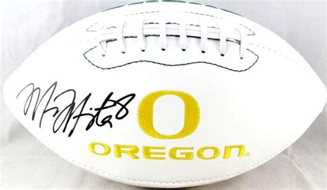Marcus Mariota Signed Oregon Ducks Logo Football Mariota Pristine
