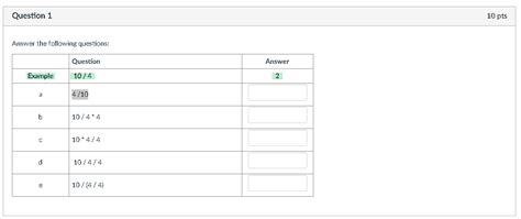 Solved Question 1 10 Pts Answer The Following Questions Chegg Com