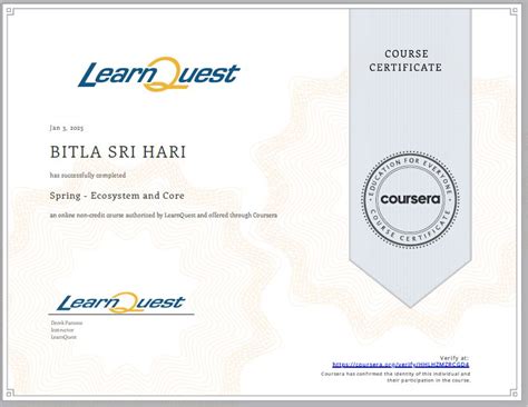 sri hari bitla on linkedin successfully completed the spring