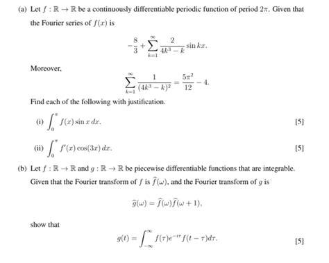 Solved A Let F R → R Be A Continuously Differentiable
