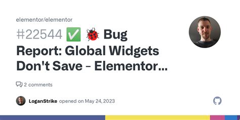 🐞 Bug Report Global Widgets Dont Save Elementor 3132 Ed 10855