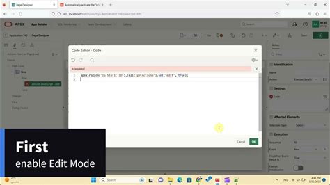 Automatically Activate The Edit Mode In Interactive Grid In Oracle Apex Youtube
