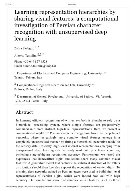 Pdf Learning Representation Hierarchies By Sharing Visual Features A