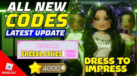 New All Working Brat Update Dti Codes For Dress To Impress In Roblox 2024 Youtube