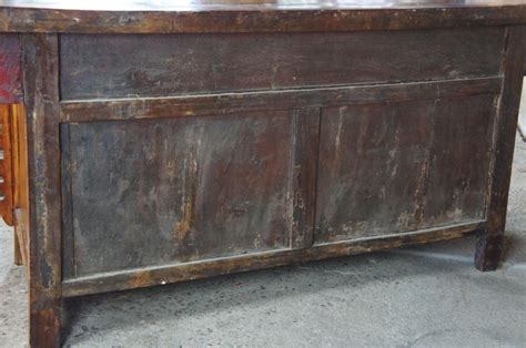 Antique Chinese Ming Style Elm Alter Cabinet Huanghuali Console Table