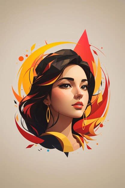 Premium Ai Image Colorful Woman Vector Art Illustration