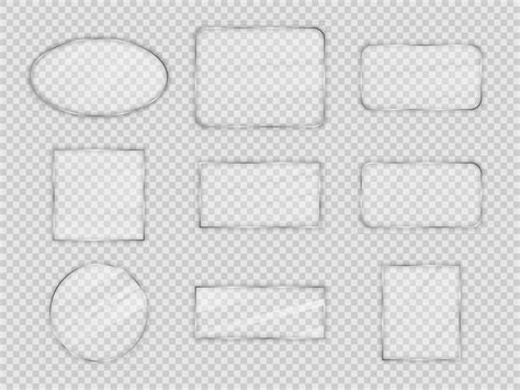 Set Of Vector Glass Plates 32417760 Vector Art At Vecteezy