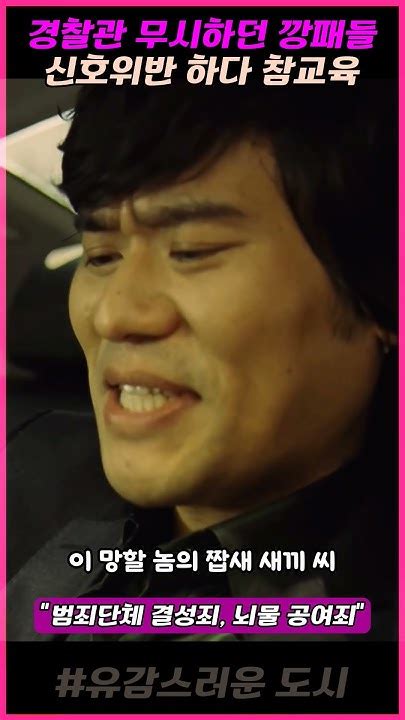 경찰관을 무시하고 신호위반한 깡패들 참교육 유감스러운도시 Youtube