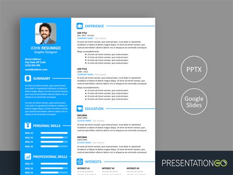 Google Slide Resume Template