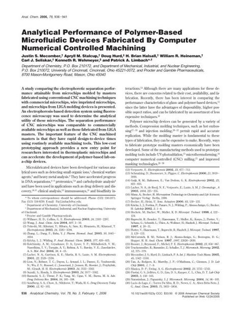 analytical performance of polymer based microfluidic devices