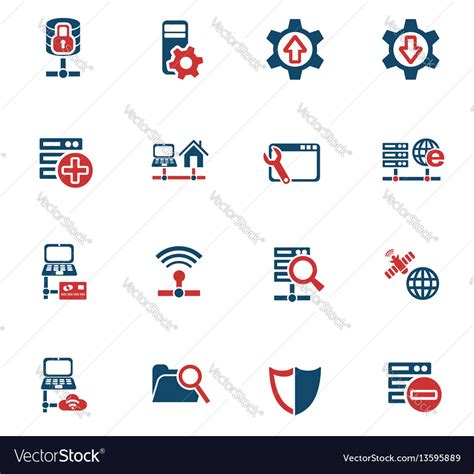 Server Icon Set Royalty Free Vector Image VectorStock