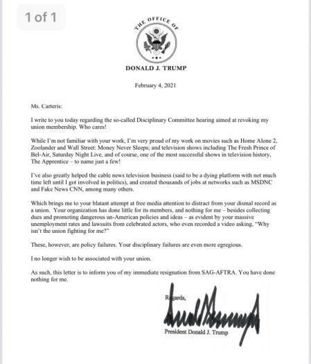 Trump Abandona El Sindicato De Actores De Hollywood Antes De Que Le Echen