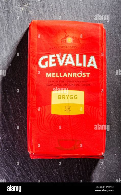 Gevalia Original coffee isolated on white background. Gevalia was ...