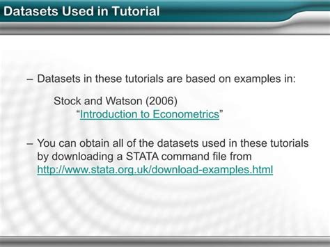 Stata Linear Regressions Pptx